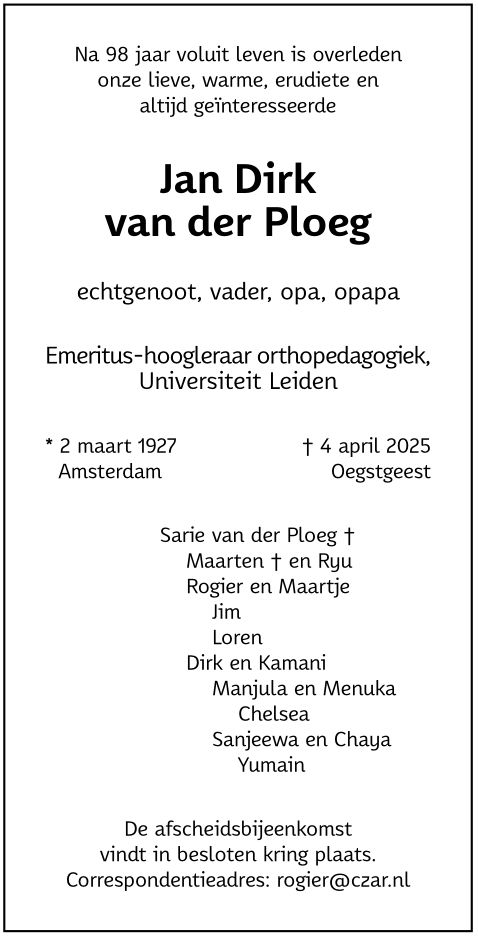 Lijst van personen overleden in april 2025 - Wikipedia