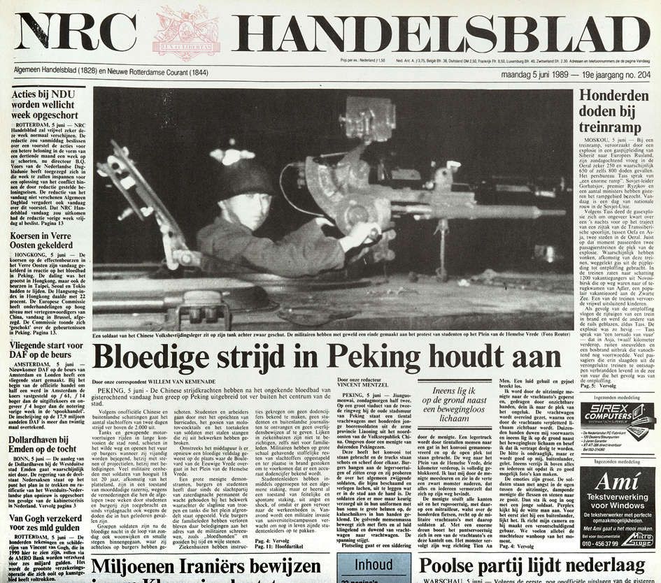 Bloed op het Plein van de Hemelse Vrede - NRC