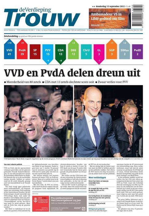 De voorpagina’s van de ochtendkranten: ‘Tegenpolen tot elkaar ...