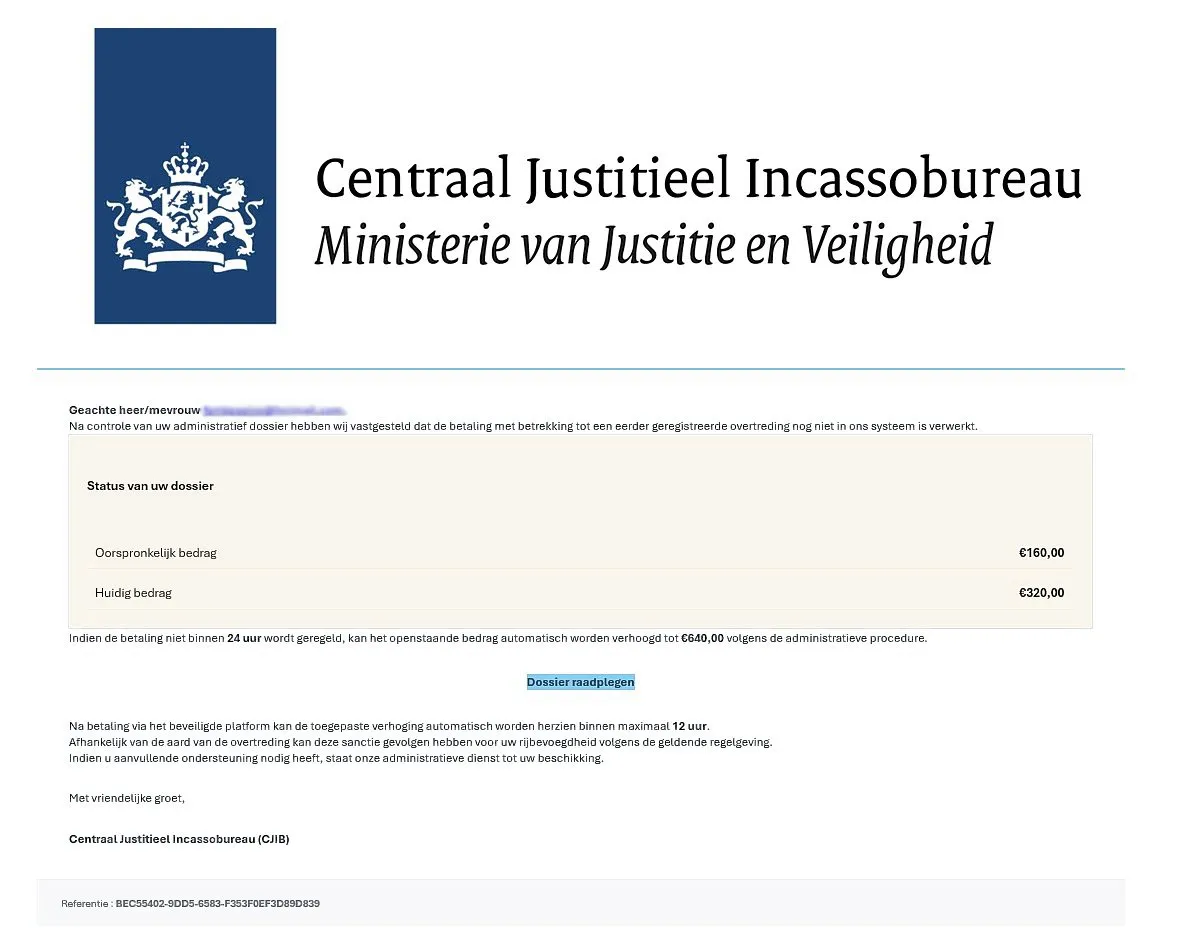 Schone Centraal Justitieel Incassobureau Fake Bilder