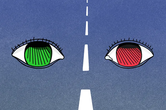 De automobilist versnelde en reed door rood, maar deed hij dat nu ...