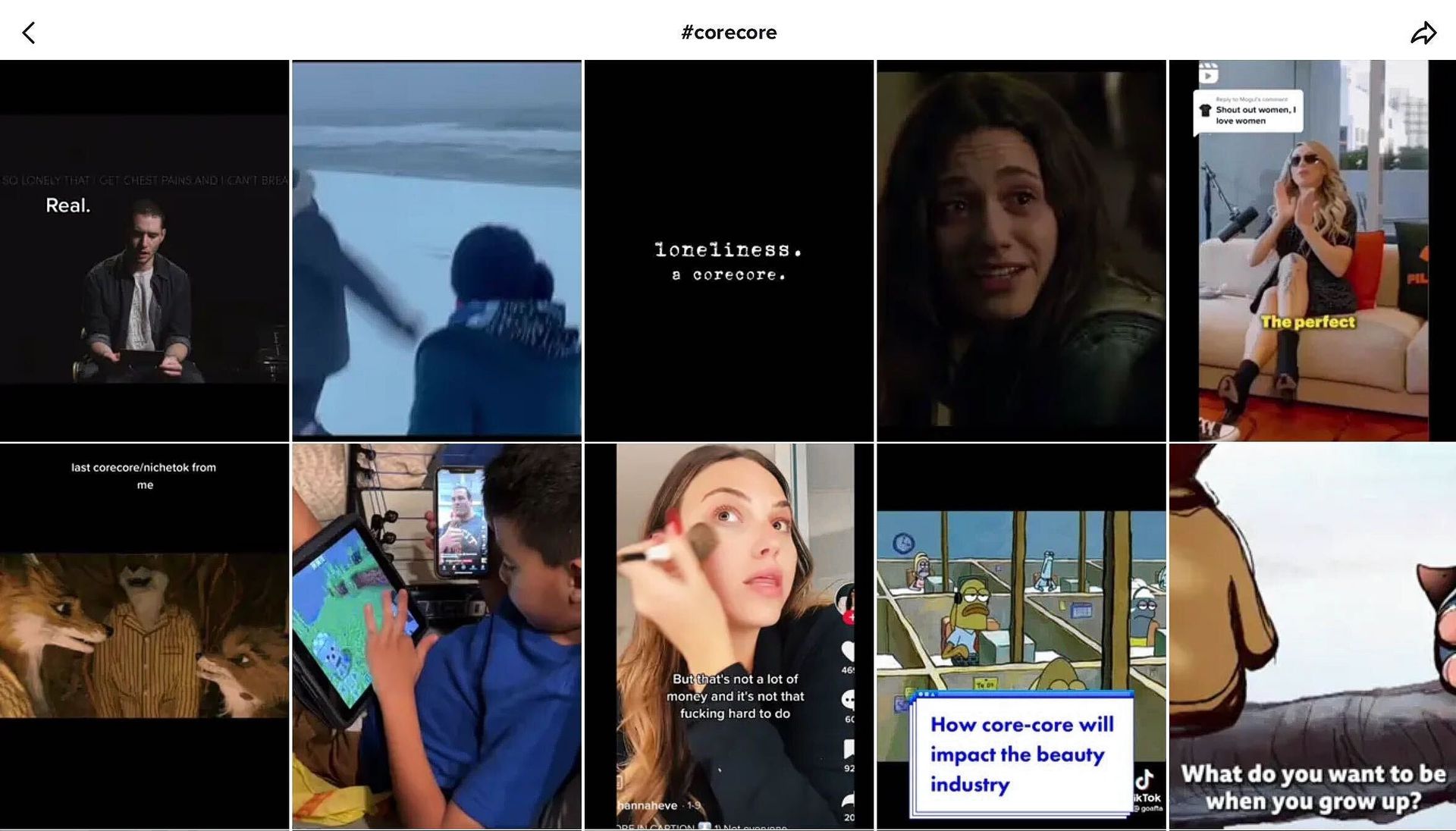 Corecore, de eindbaas van alle TikTok-trends - NRC