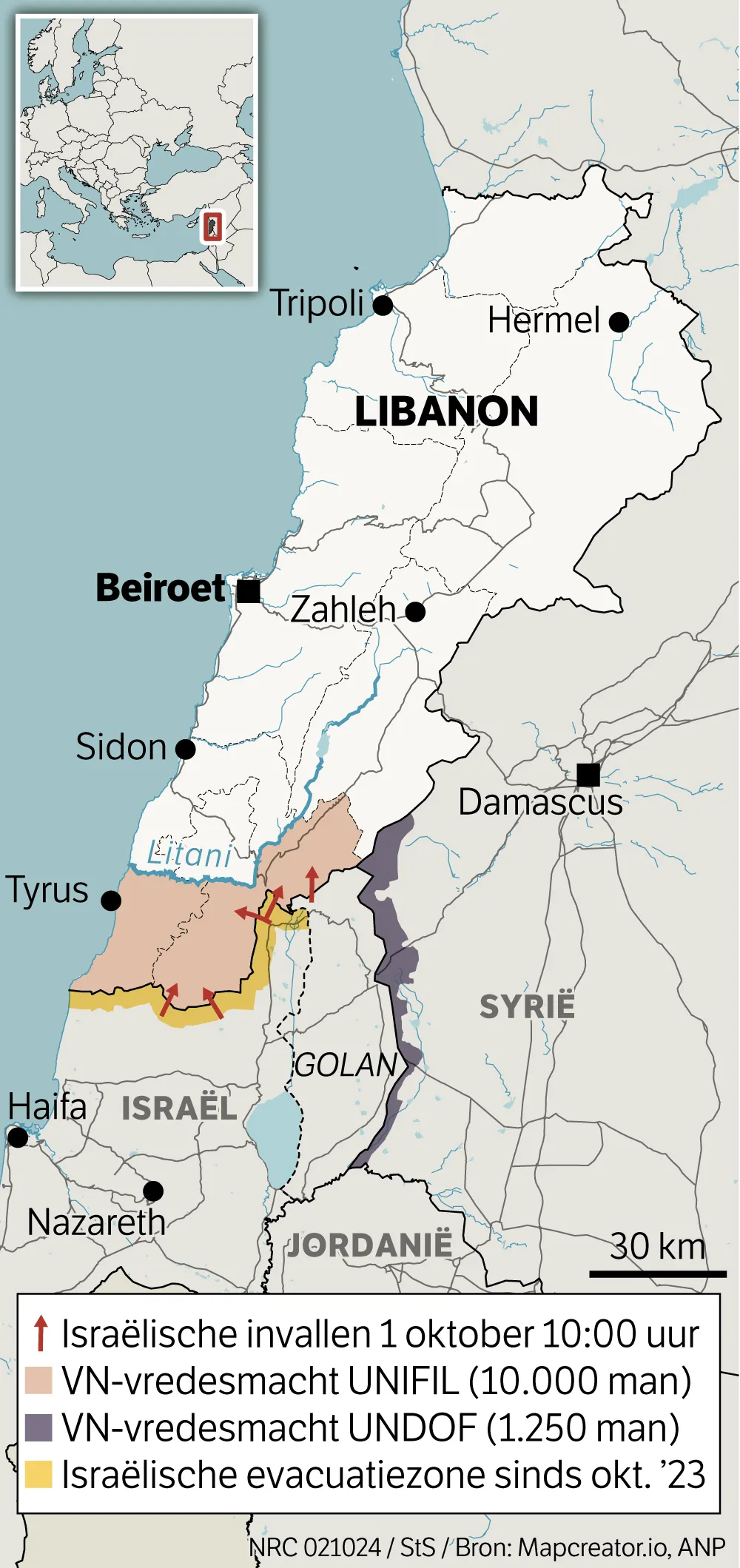 Tegenstrijdigheid over grondoffensief Libanon: Hezbollah ontkent ...