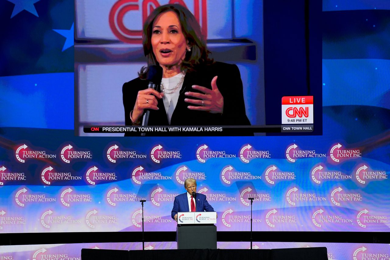 Trump en Harris gelijk op in laatste CNN-peiling: beiden 47 procent - NRC