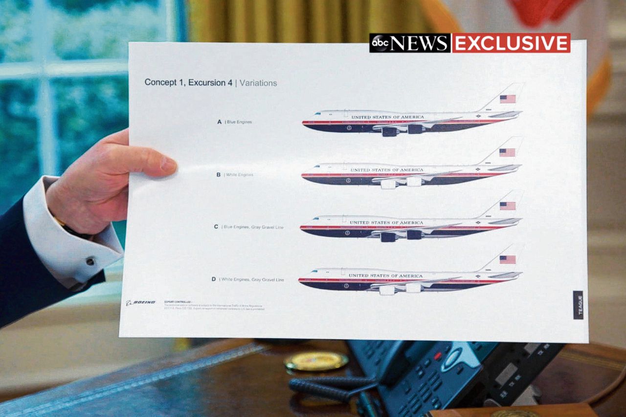 Trump geeft Air Force One een patriottisch uiterlijk - NRC