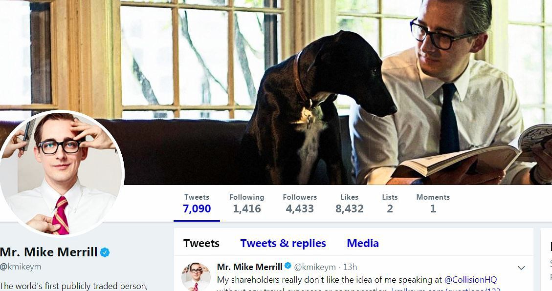 Mike verhandelt zichzelf nu al 10 jaar op zijn eigen beurs - NRC