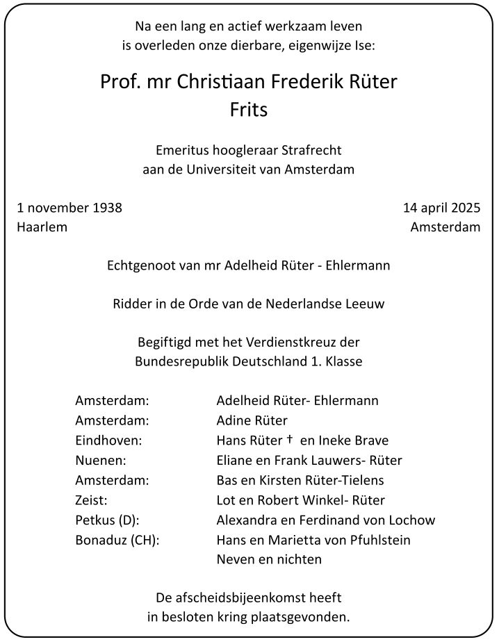 Lijst van personen overleden in april 2025 - Wikipedia