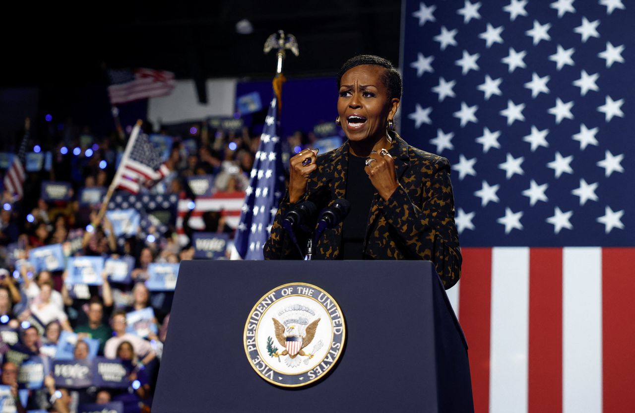 Michelle Obama waarschuwt mannelijke kiezers voor Trump: 'jullie ...