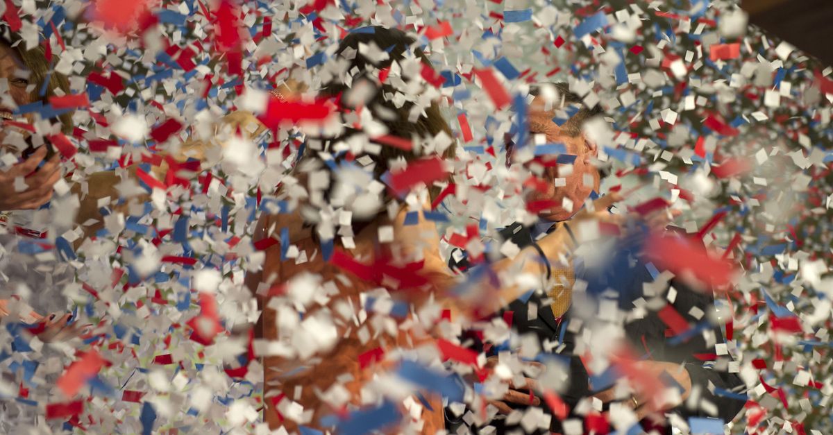 Kasich viert overwinning met confetti, véél confetti - NRC