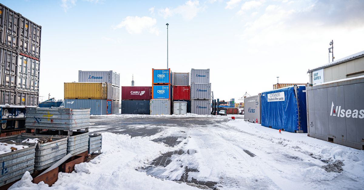 Rotterdamse containerterminals dicht door sneeuw - NRC