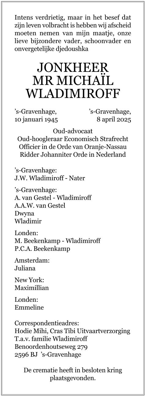 Lijst van personen overleden in april 2025 - Wikipedia