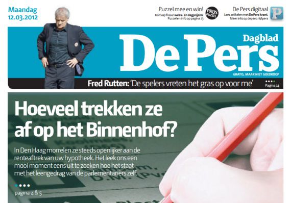 Dagblad De Pers stopt ermee - eind deze maand laatste editie - NRC