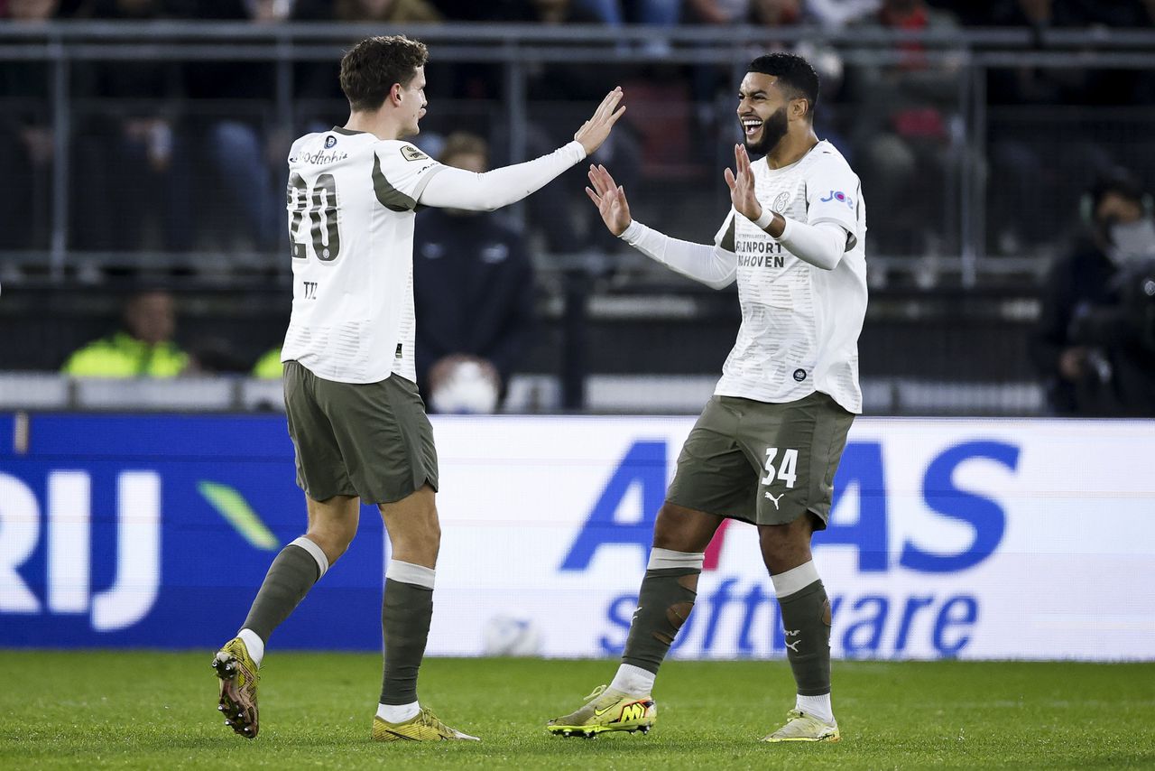 Het aanvalsduo van PSV ‘Til-Saibari’ domineert ook in het topduel tegen AZ: 1-5 - NRC