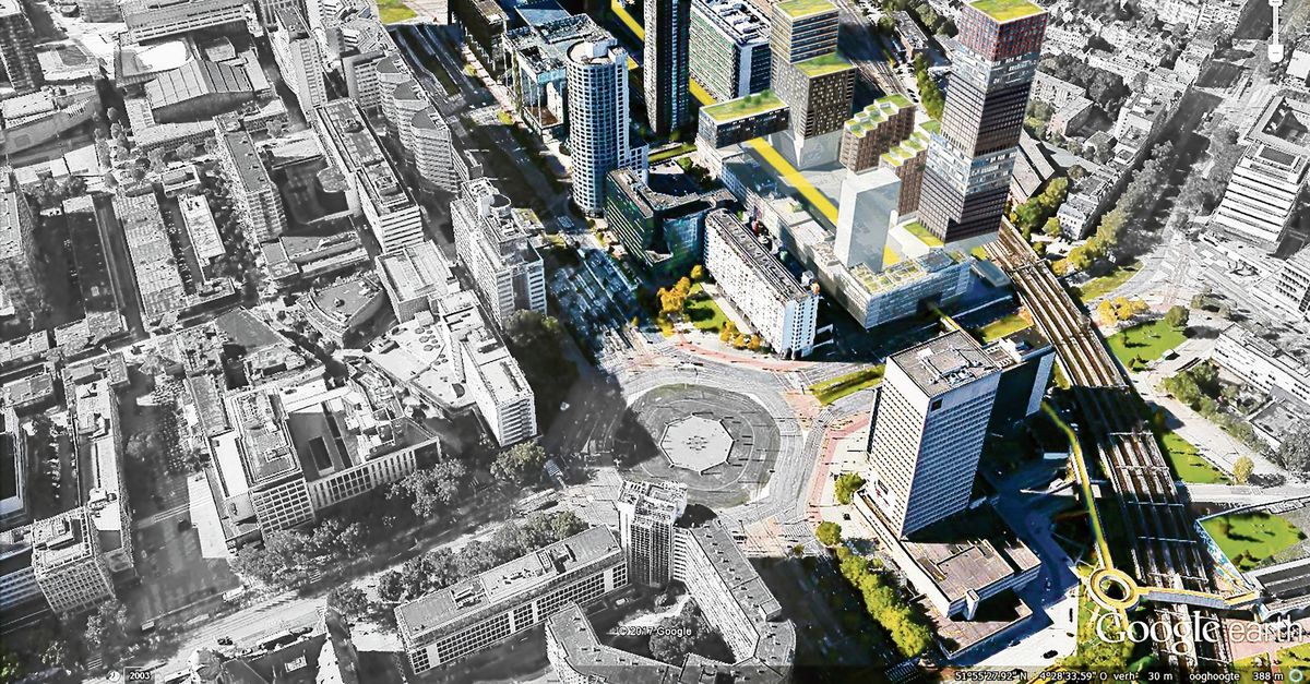 Vier woontorens in het Schieblock - NRC