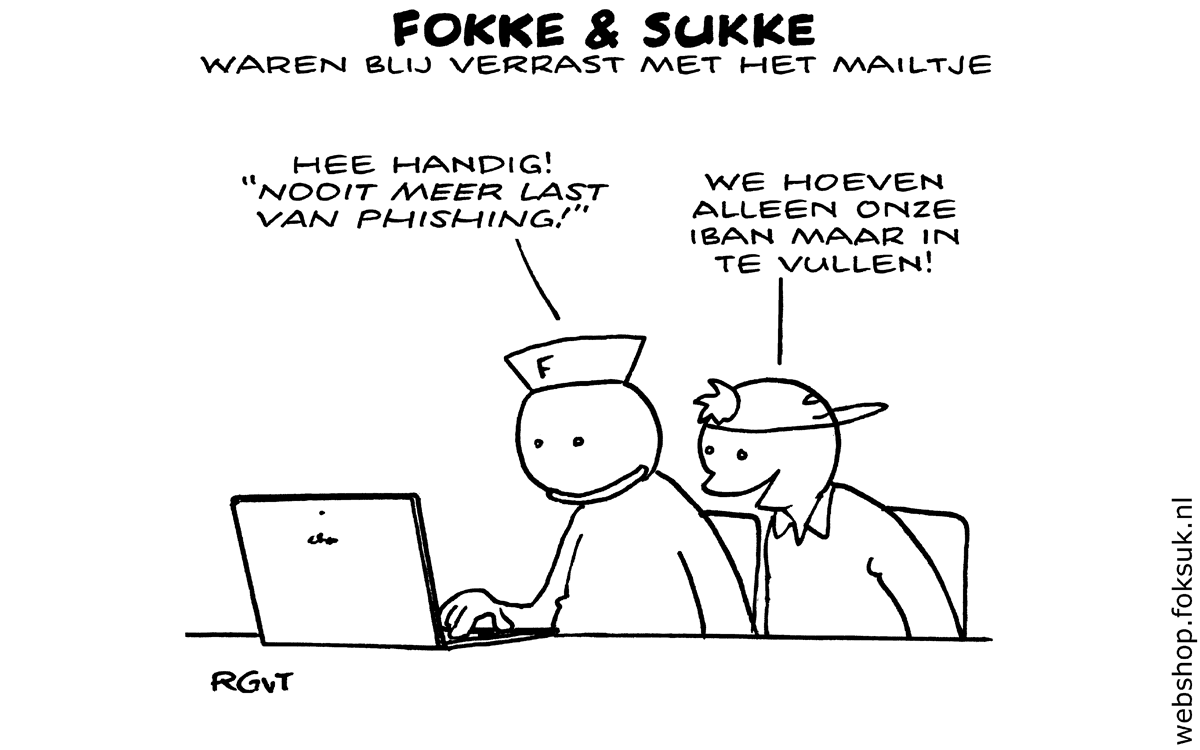 Fokke & Sukke waren blij verrast met het mailtje - NRC