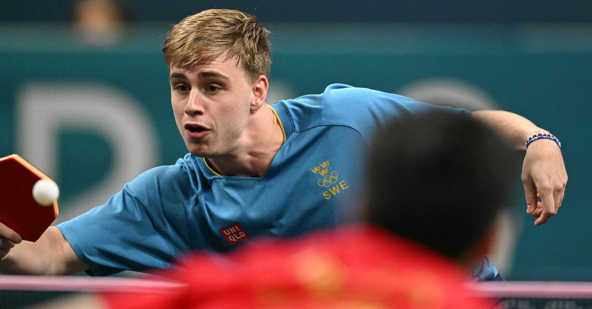 Een jonge Zweed bezorgde de Chinese olympische tafeltennissers de ...